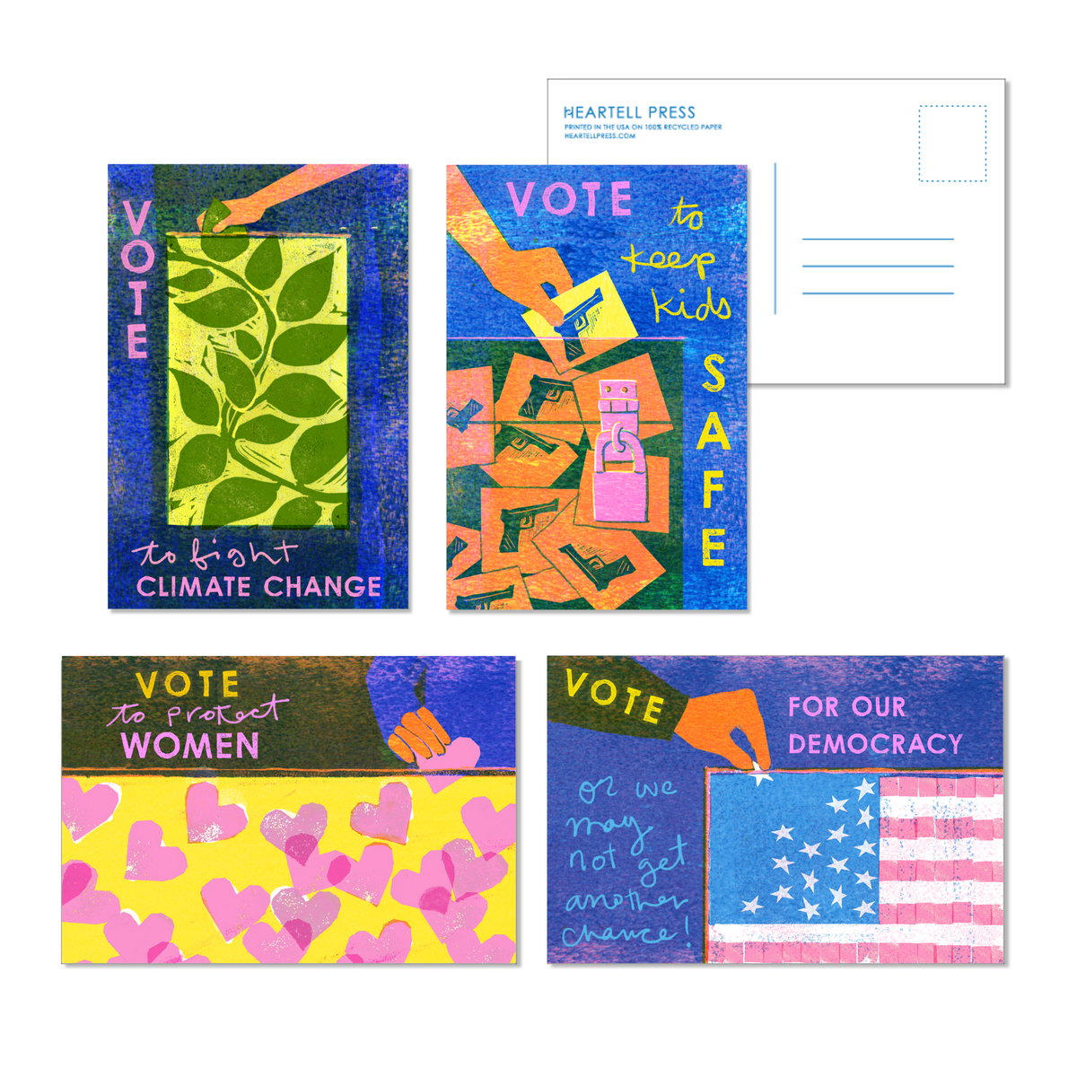 Vote For Change Postcard Set – Heartell Press