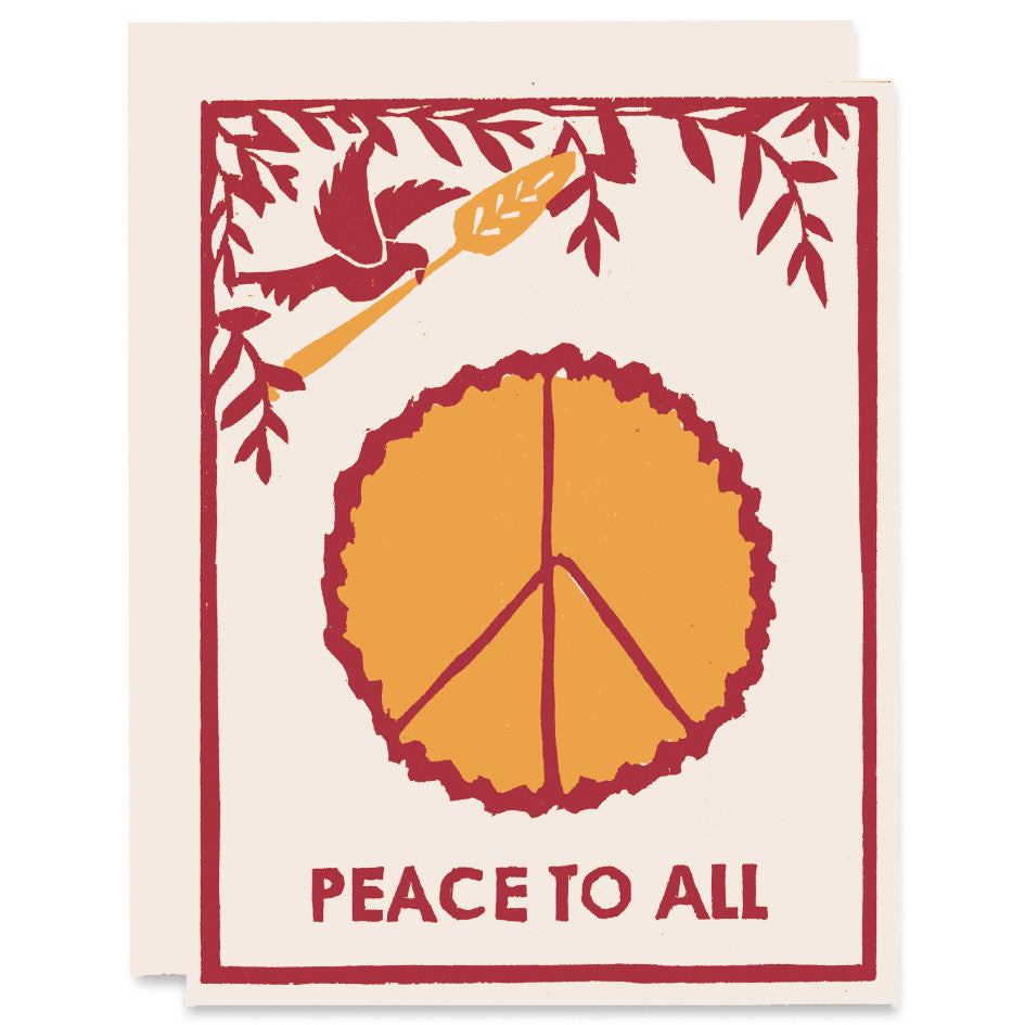 Peace Of Pie Letterpress Card – Heartell Press